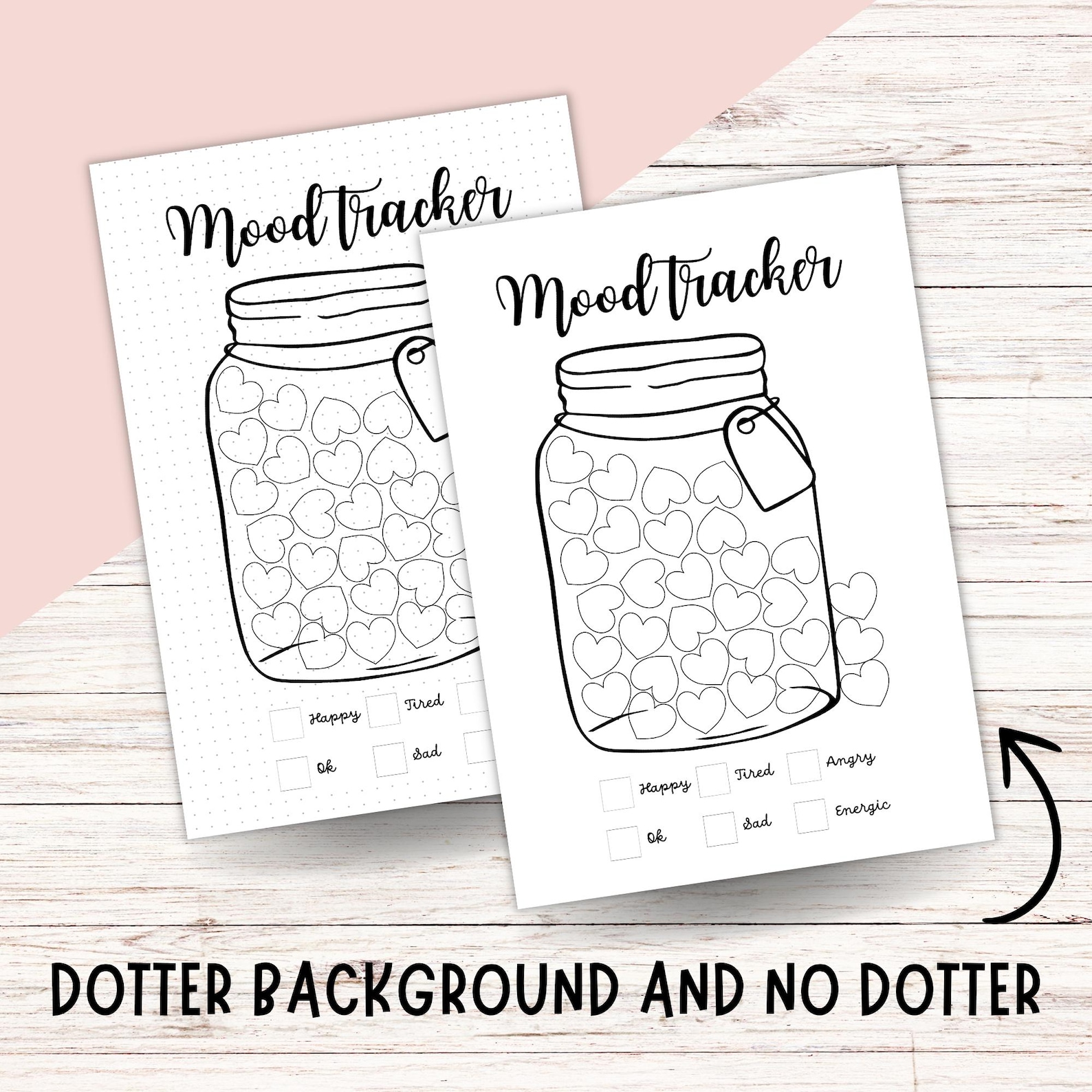 Jar E Hearts Mood Tracker –bullet Journal Printable –aesthetic Mood ...