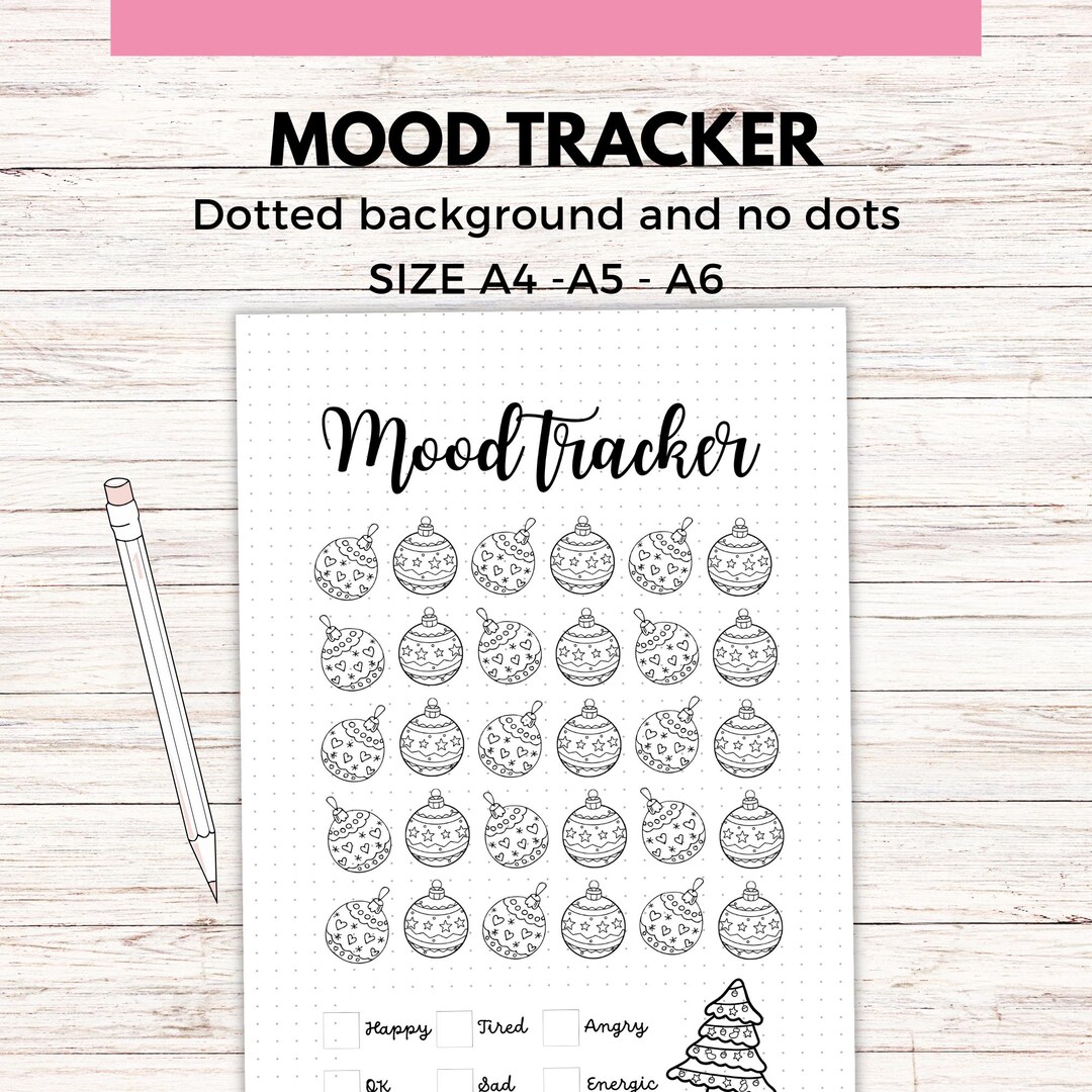 Christmas Mood Tracker Printable Journal Page, Digital Planner Page ...