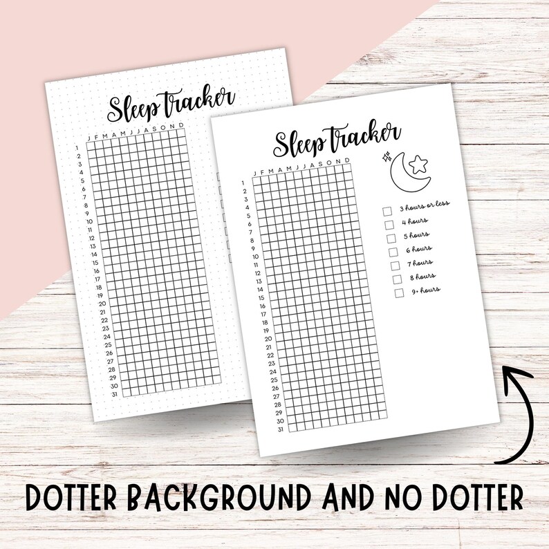 Sleep Tracker Printable – Bullet Journal Page Tracker, Track Sleep ...