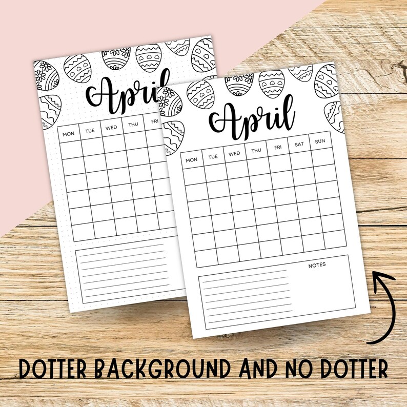 April Title Page & Calendar Canva Template PRINTABLE Calendar - April ...