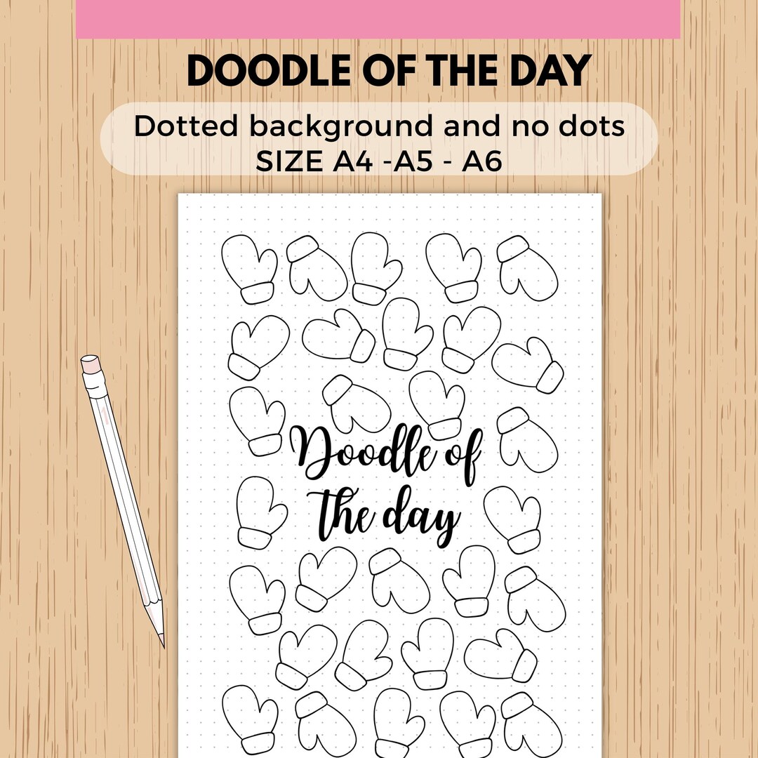 Winter Doodle of the Day, Printable Journal Page,planner Page, Daily ...