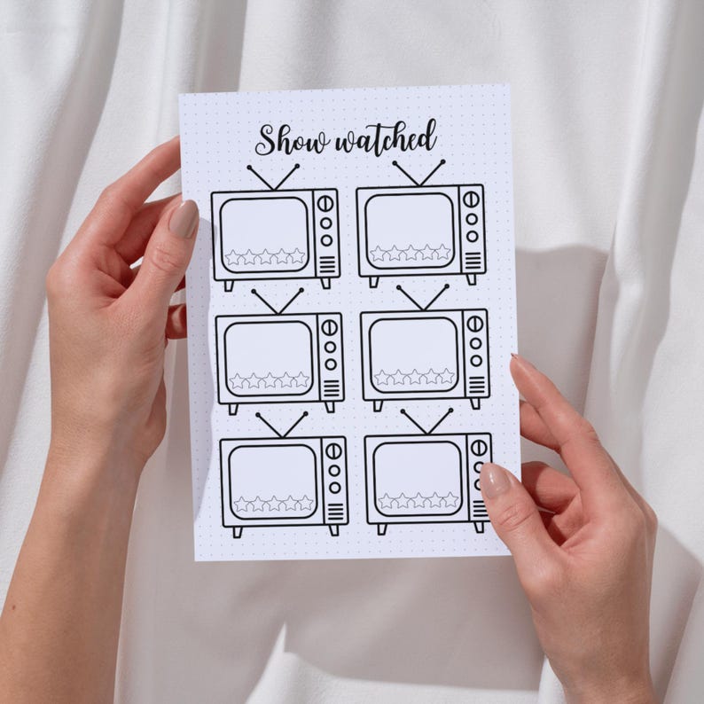 Shows Watched Tracker PRINTABLE Journal Page - TV Show Tracker - Series ...