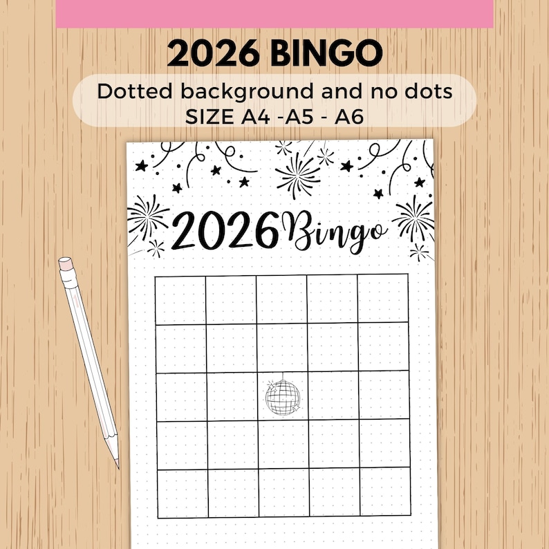 2026 Bingo Template Printable, 2026 Journal Title Page, Bingo Planner ...
