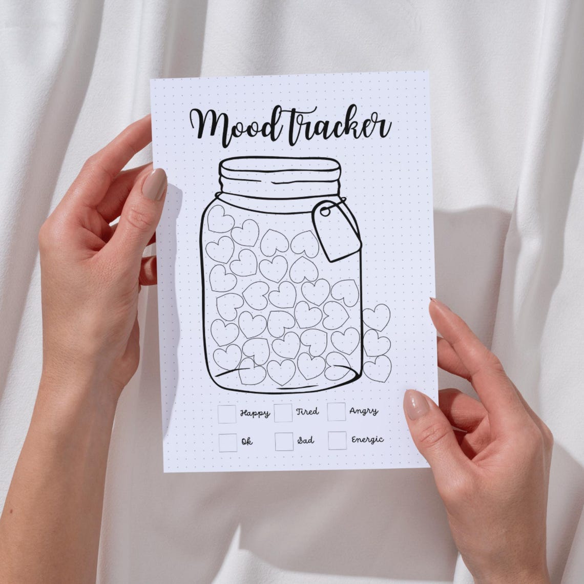Jar E Hearts Mood Tracker –bullet Journal Printable –aesthetic Mood ...