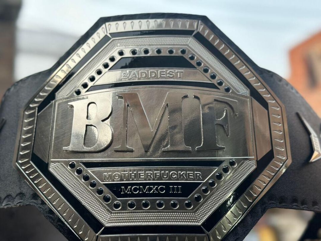 UFC BMF Baddest Replica Title Belt, Brass Plates, 2mm Plates Thickness ...