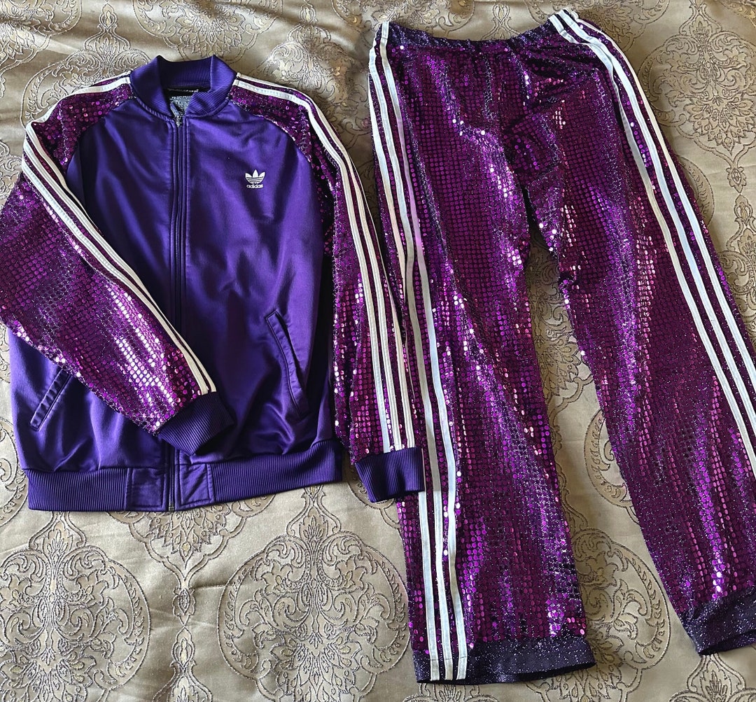 Jonathan Davis O.G. Style CUSTOM Replica Adidas Purple Sequin Full ...