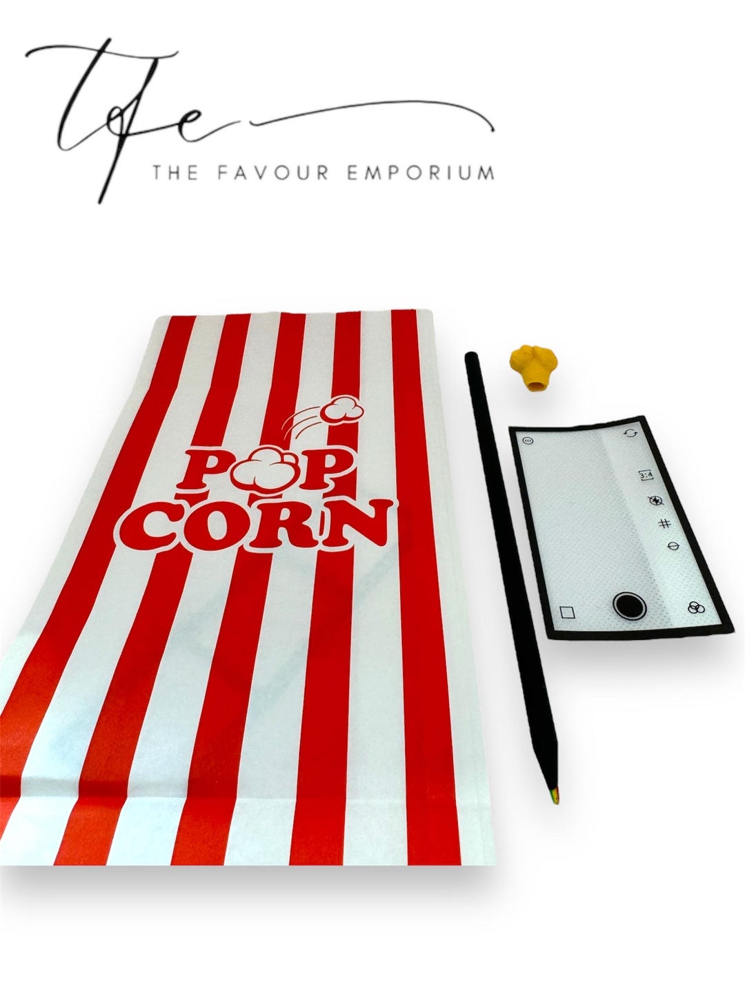 Movie Themed Popcorn Kids Birthday Party Favour Bags Popcorn Eraser ...