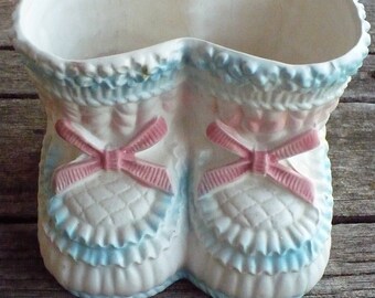 Ceramic baby booties | Etsy