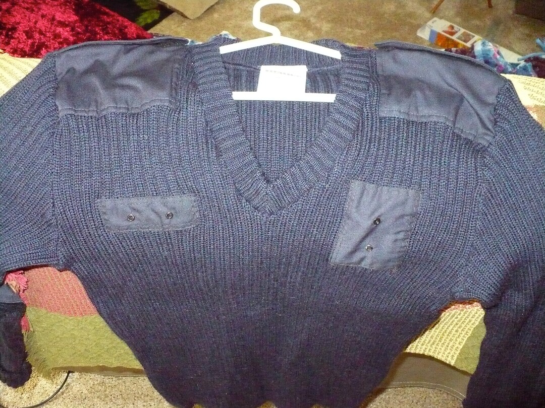 Dark Navy Blue Commando Sweater by Blauer of Boston, Massachusetts - Etsy