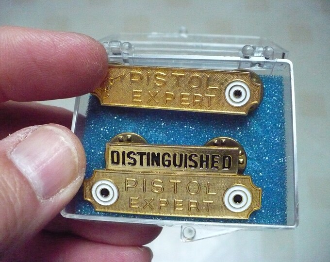 Marksmanship Badges - Pistol Expert and Distinguished Pistol Expert - Etsy