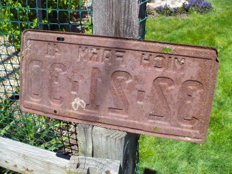 Michigan Farm License Plate 1941 - Etsy