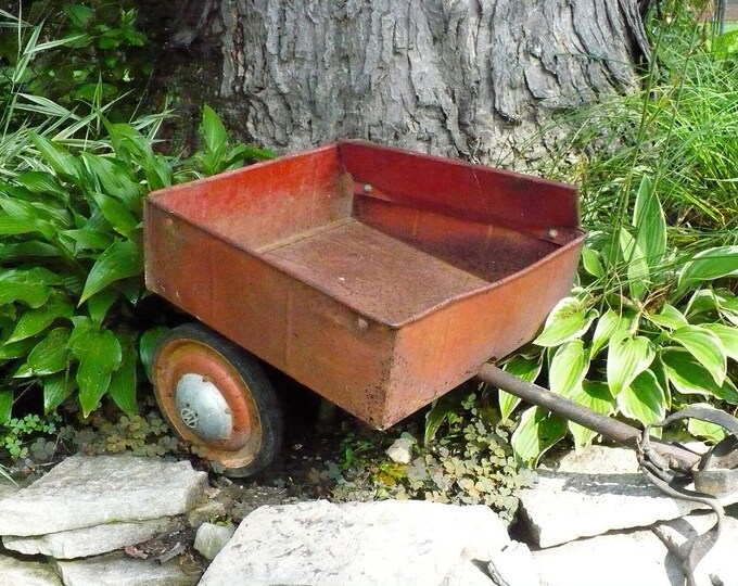 Little Red Rusty Crusty Wagon - Etsy