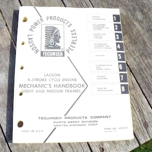 Lauson 4 - Stroke Cycle Engine Mechanic's Handbook ( Light and Medium ...