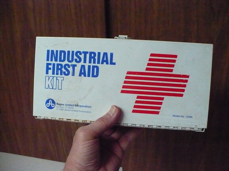 Industrial First Aid Kit - Hangable Metal Box - Etsy
