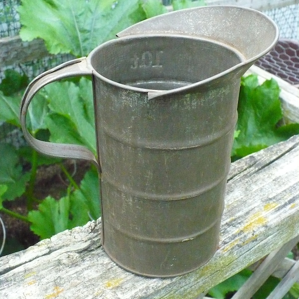 Tin Pitcher - Etsy