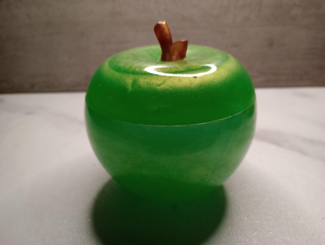 Beautiful Shimmering Apple Container/ Jewelry Holder/home Decor ...