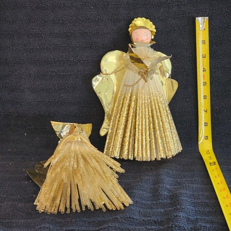 Incredible Pair of 1950S MCM Atomic Straw Angel Tree Topper/decoration ...
