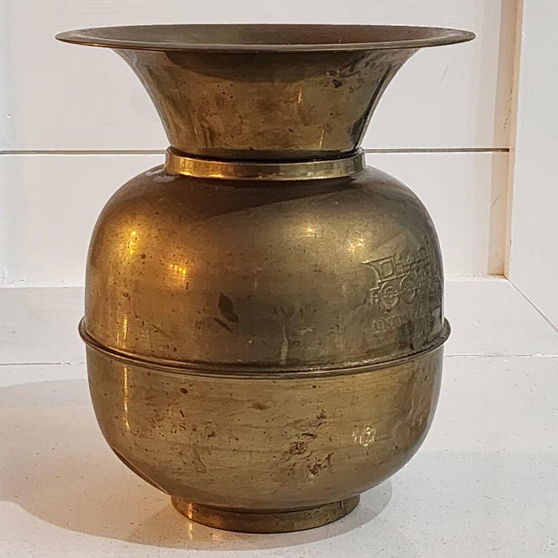 Antique Brass Union Pacific Railroad Spittoon Embossed Train Logo - Etsy