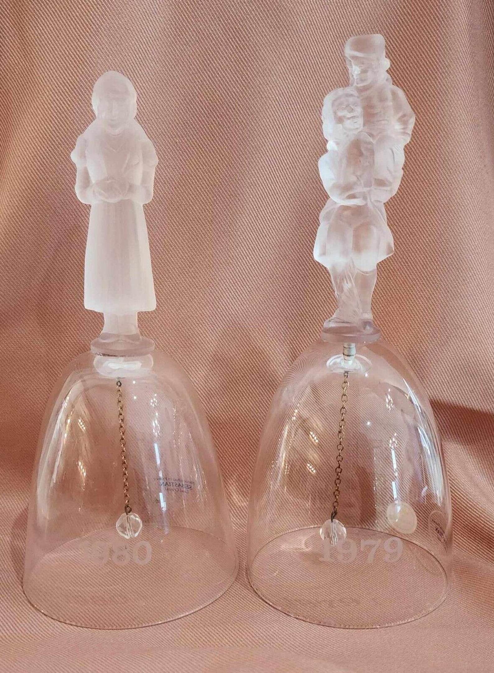 Pair of Lead Crystal Dickens Scrooge & Tiny Tim/bob Cratchit. Sebastian ...