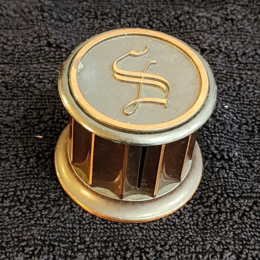 Brass Desktop Postage Stamp Roll Dispenser Holder Vintage Monogram s - Etsy