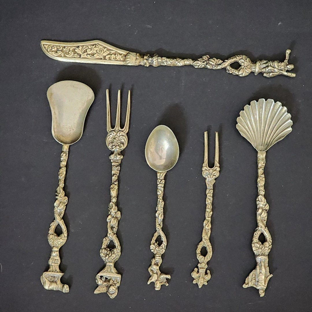Midcentury Ugo Bellini Italian Silver Plate Hors D'oeuvres Cutlery Set ...
