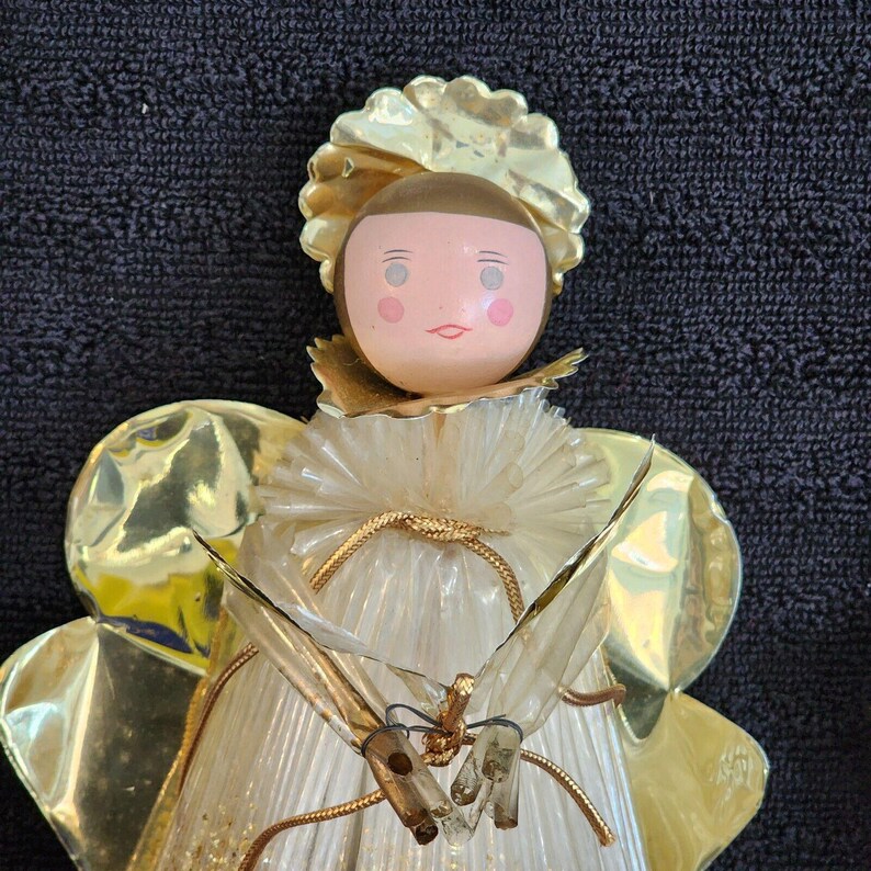 Incredible Pair of 1950S MCM Atomic Straw Angel Tree Topper/decoration ...