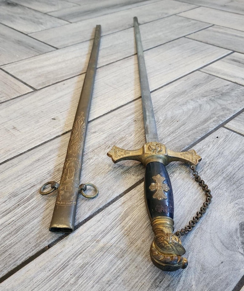 Knights Templar Sword and Sheath in Hoc Signo Vinces - Etsy