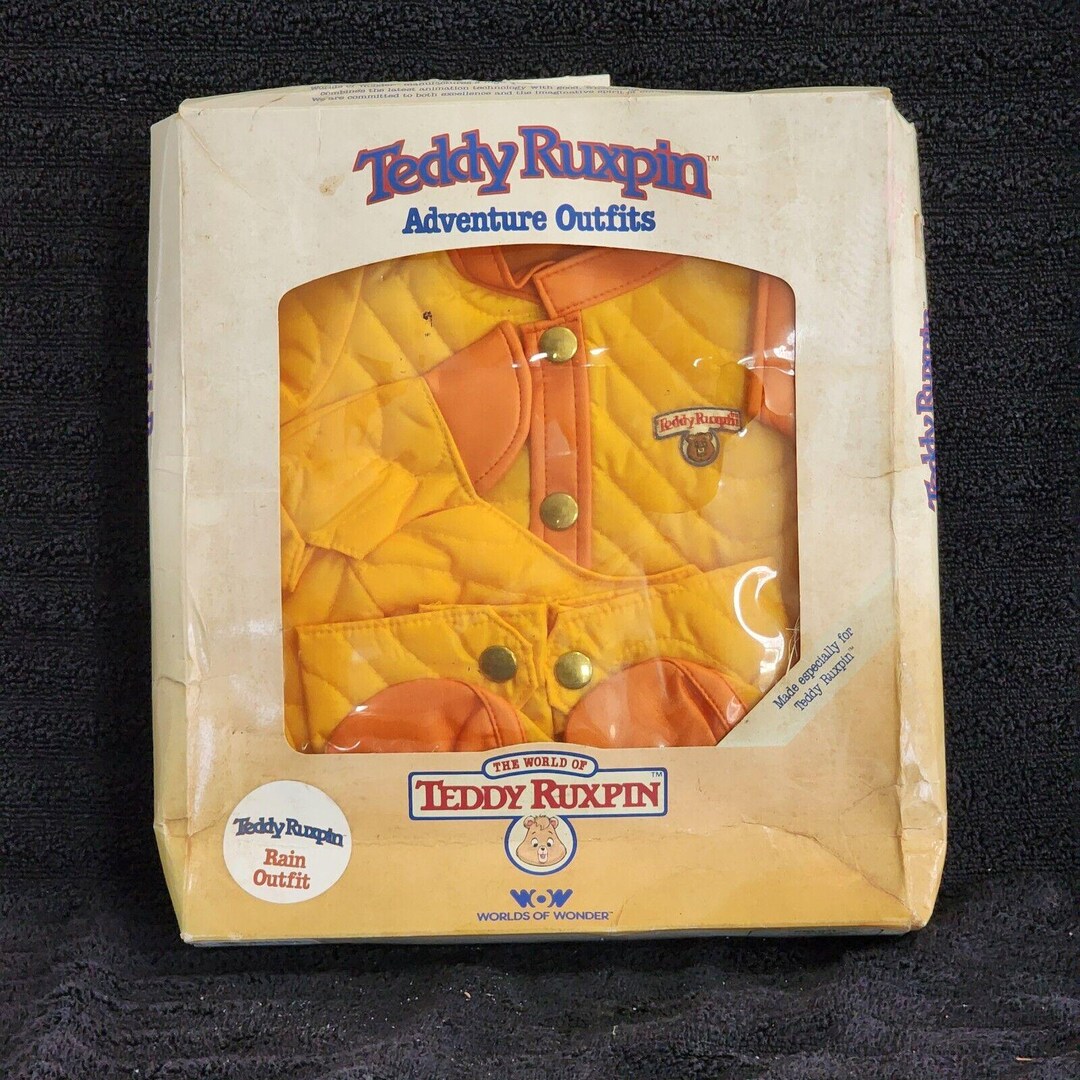 1985 TEDDY RUXPIN Rain Outfit - Adventure Outfit - New in Original Box ...