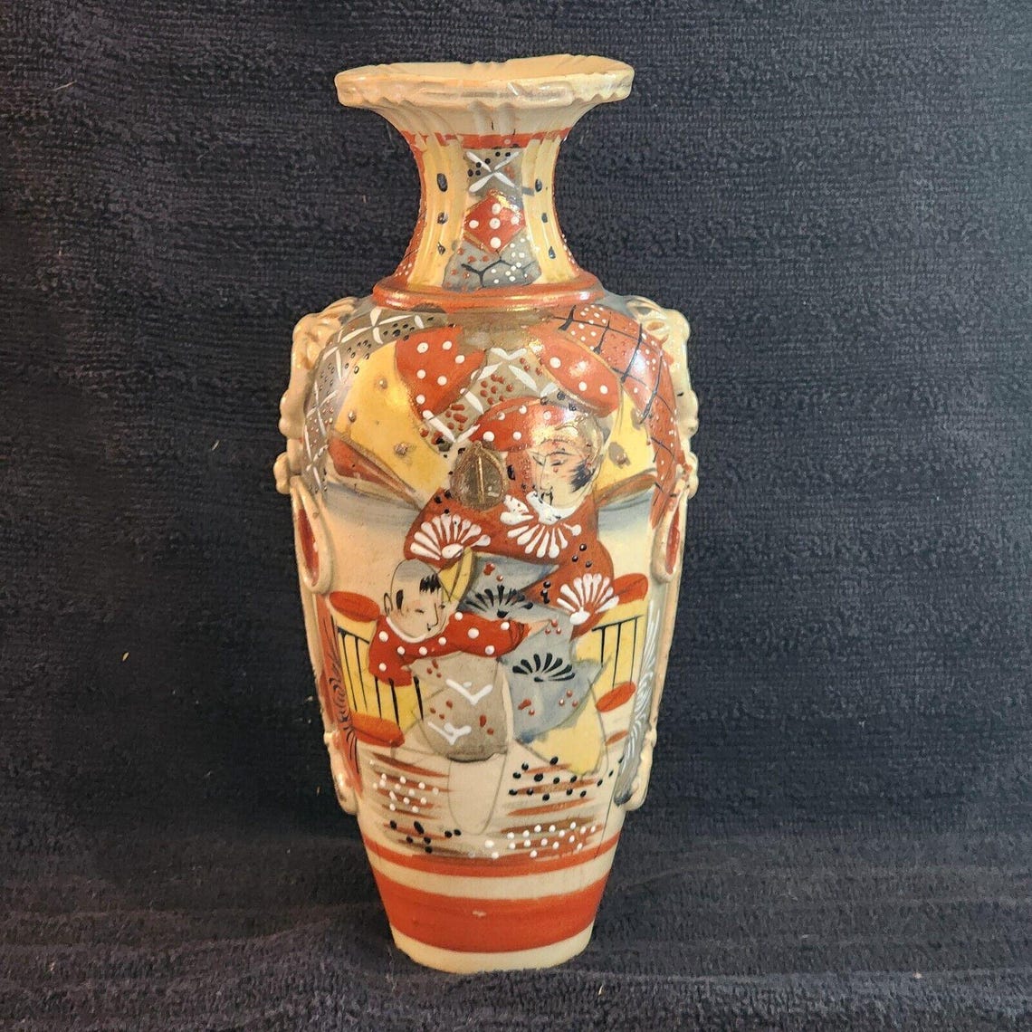 Antique Kyoto Satsuma Japanese Pottery Vase 10in - Etsy