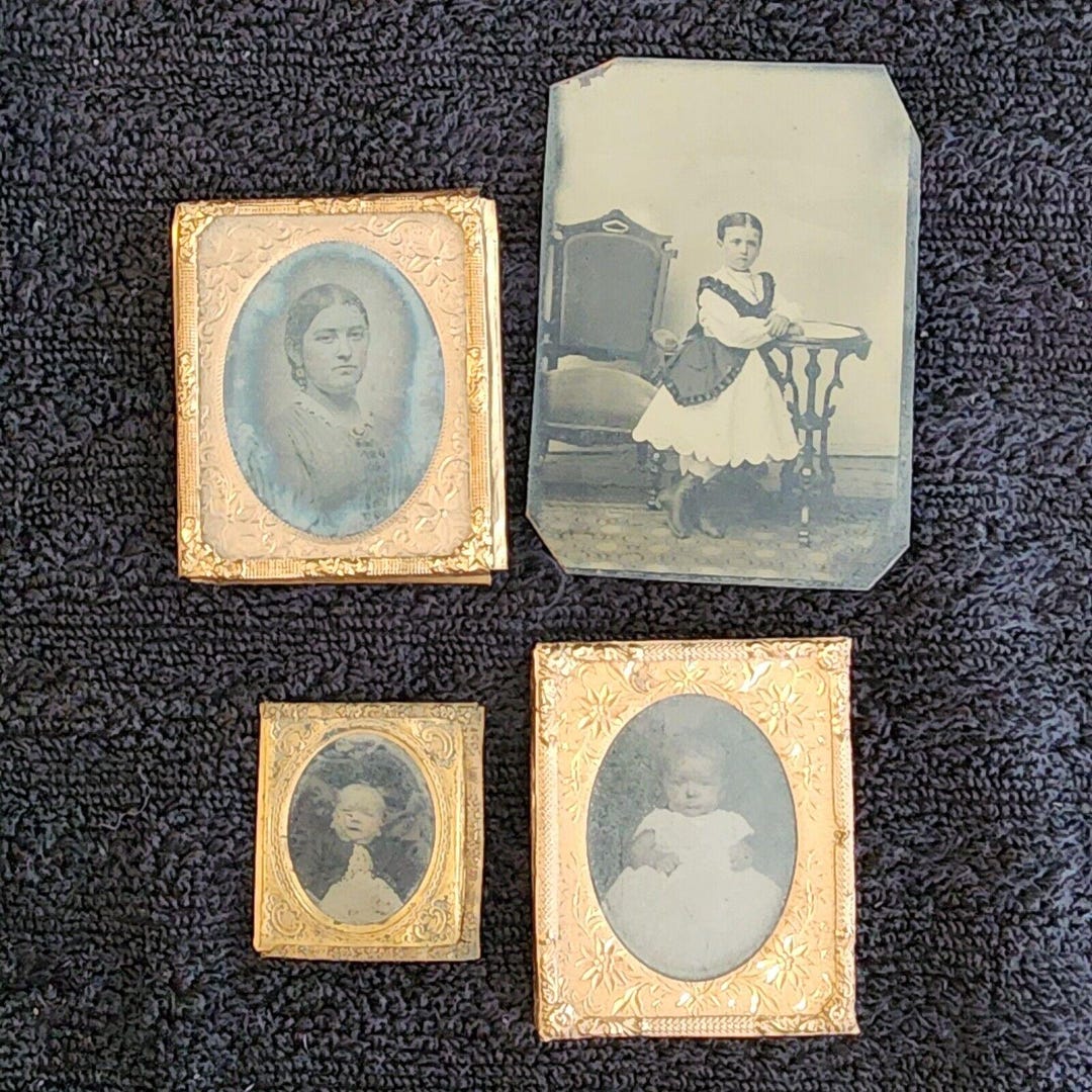 Early 1800s - Set of Four Antique Photos - Some in Gilted Frames - Etsy