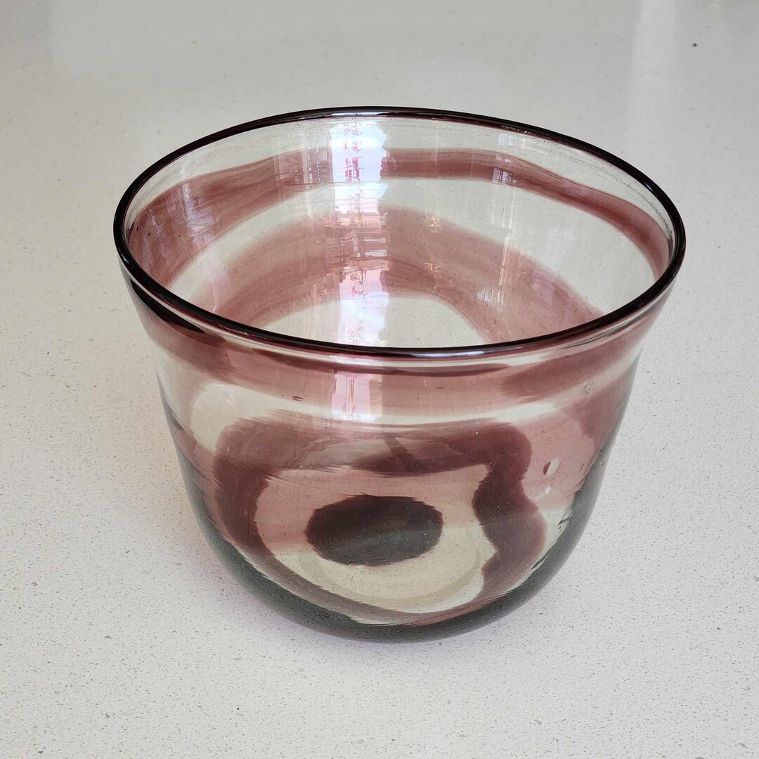 GORGEOUS Richard Harkness Art Glass Bowl - SIGNED by Artist! - Etsy