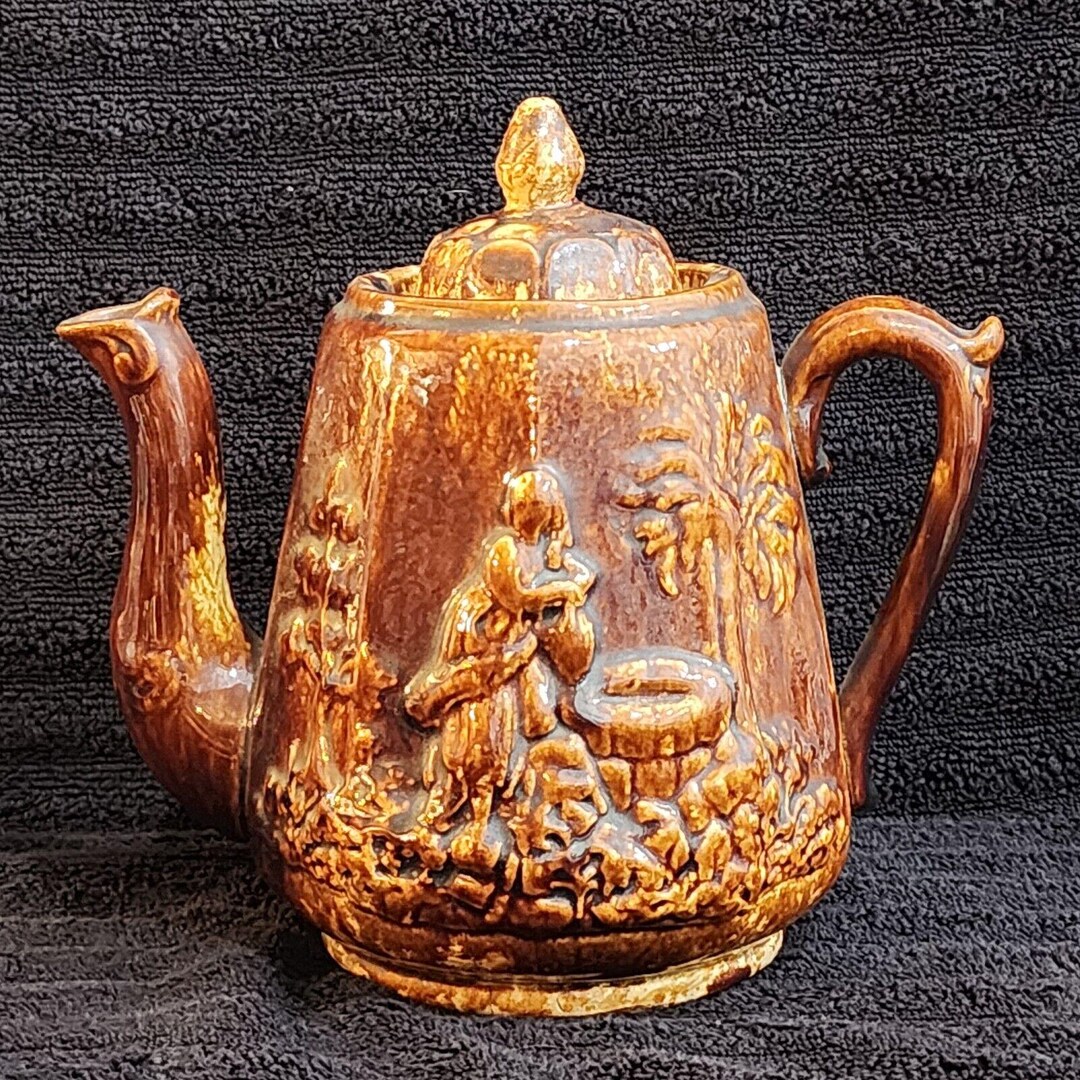 Antique Bennington Harker Pottery - Rebecca at the Well - Teapot - Etsy