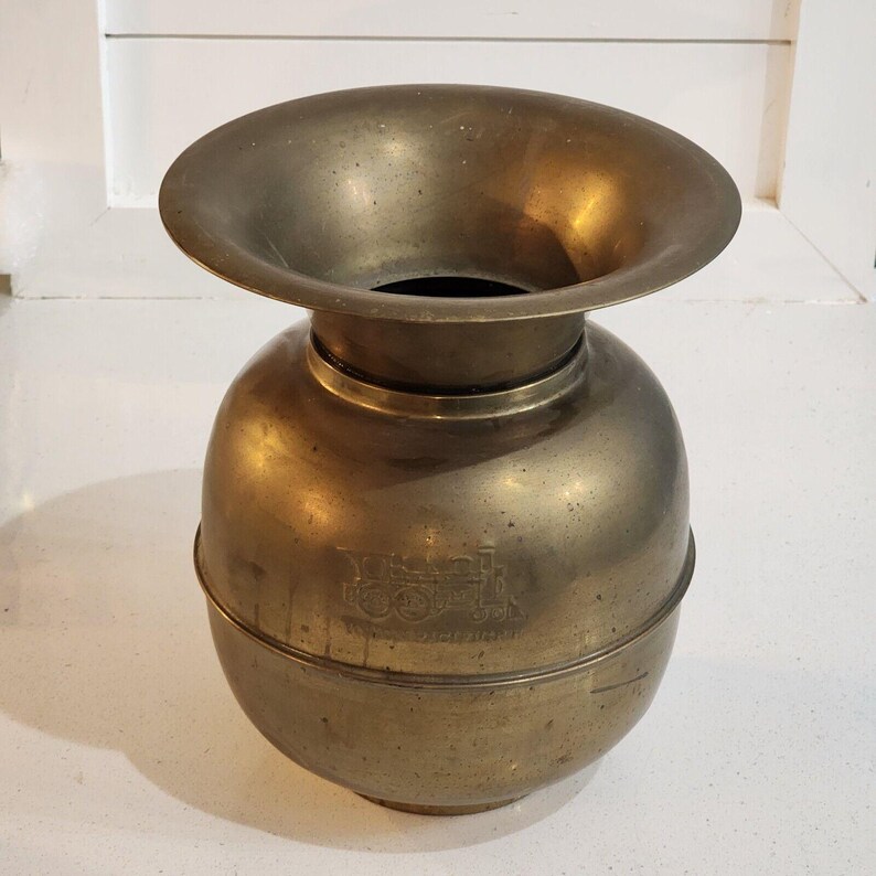 Antique Brass Union Pacific Railroad Spittoon Embossed Train Logo - Etsy