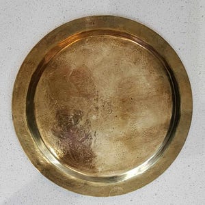 Vintage Arabic Turkish Hand Wrought Brass Hanging Decorative Plate Dish ...
