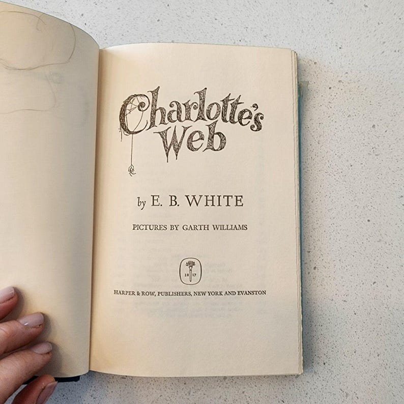 Charlotte's Web by E.B. White - Hardcover With DJ 1952 - Etsy