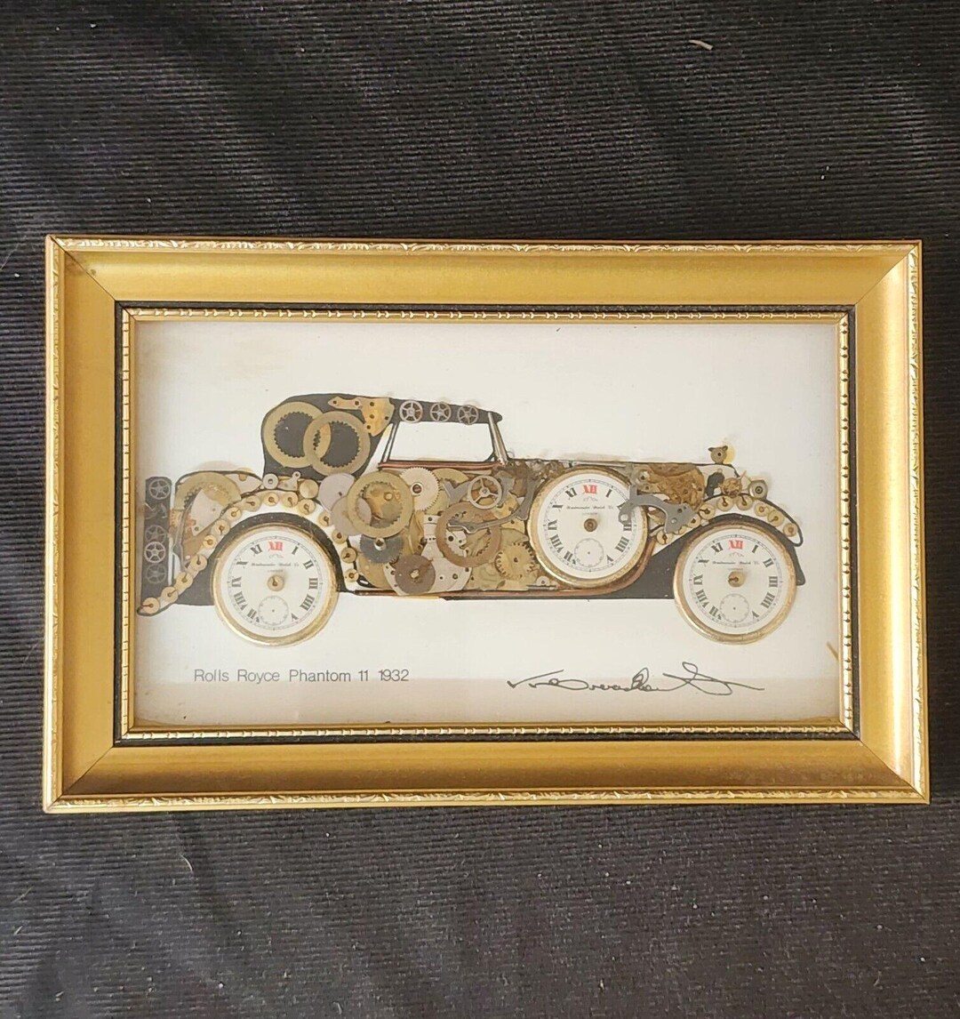 Horological Collage 1932 Rolls Royce Phantom 11 by Ken Broadbent- Frame ...