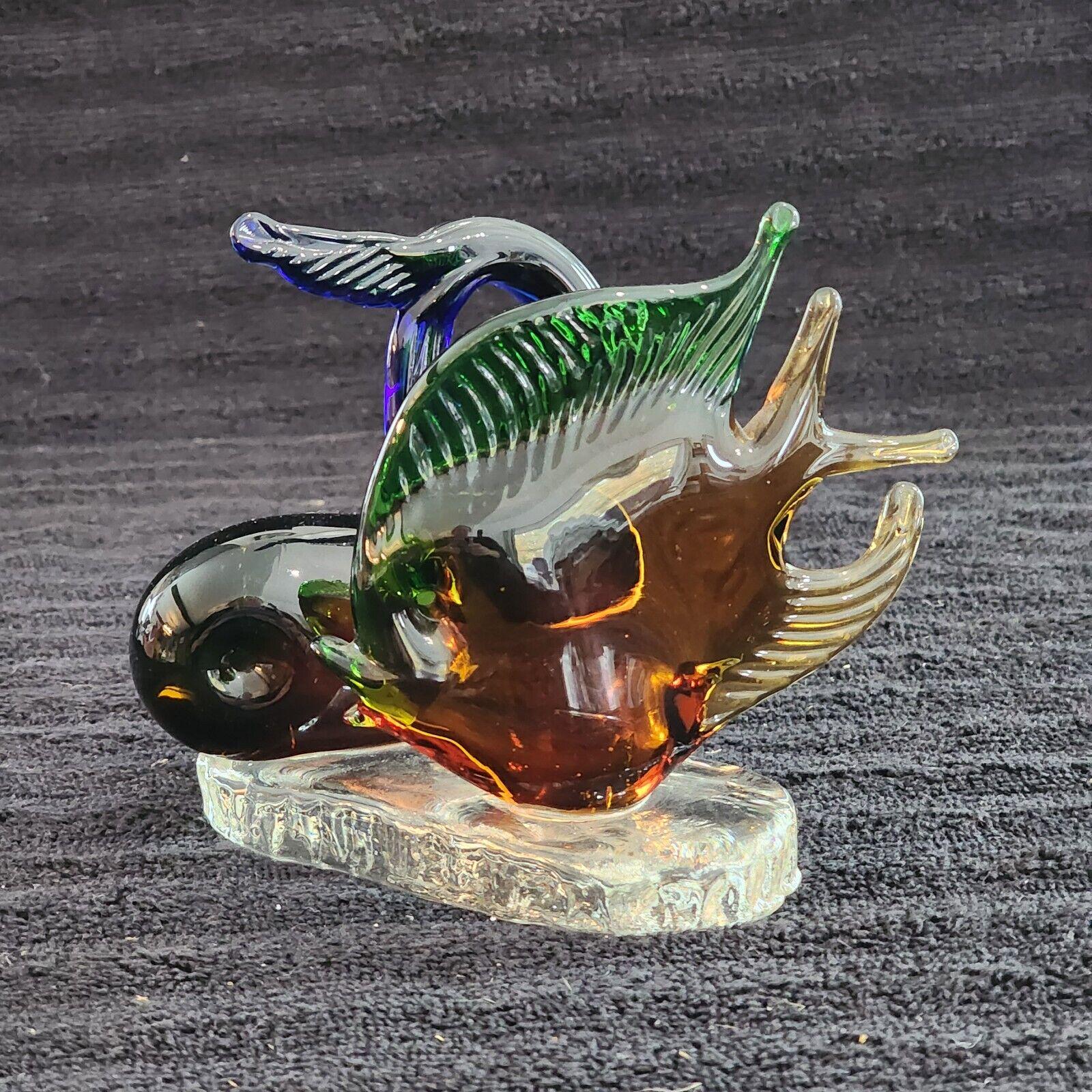 Vintage Murano Art Glass Swimming Fish - Etsy