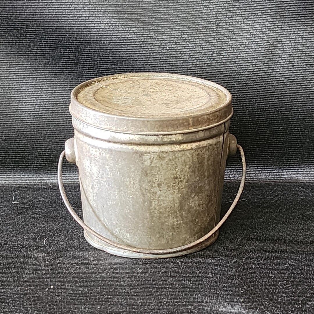 Antique 1800s Canco Tin Berry Pail With Lid - Americana Primitive Decor ...