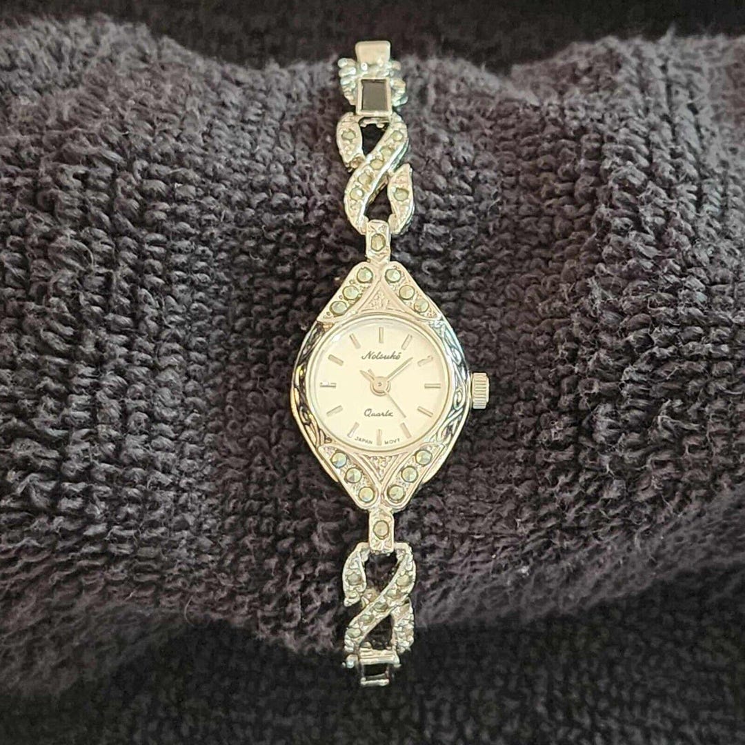 Vintage Netsuke Women's Silver Bracelet Watch - Etsy