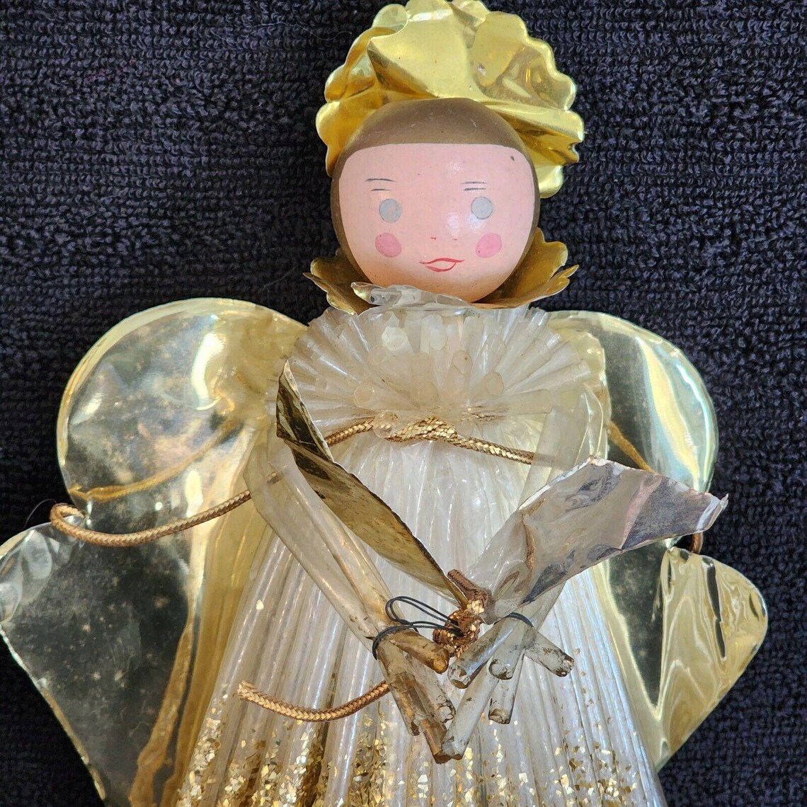 Incredible Pair of 1950S MCM Atomic Straw Angel Tree Topper/decoration ...