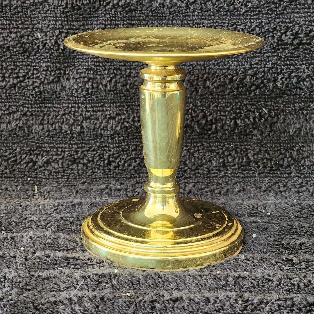 Baldwin Solid Brass Pillar Candle Holder 4 Tall - Etsy