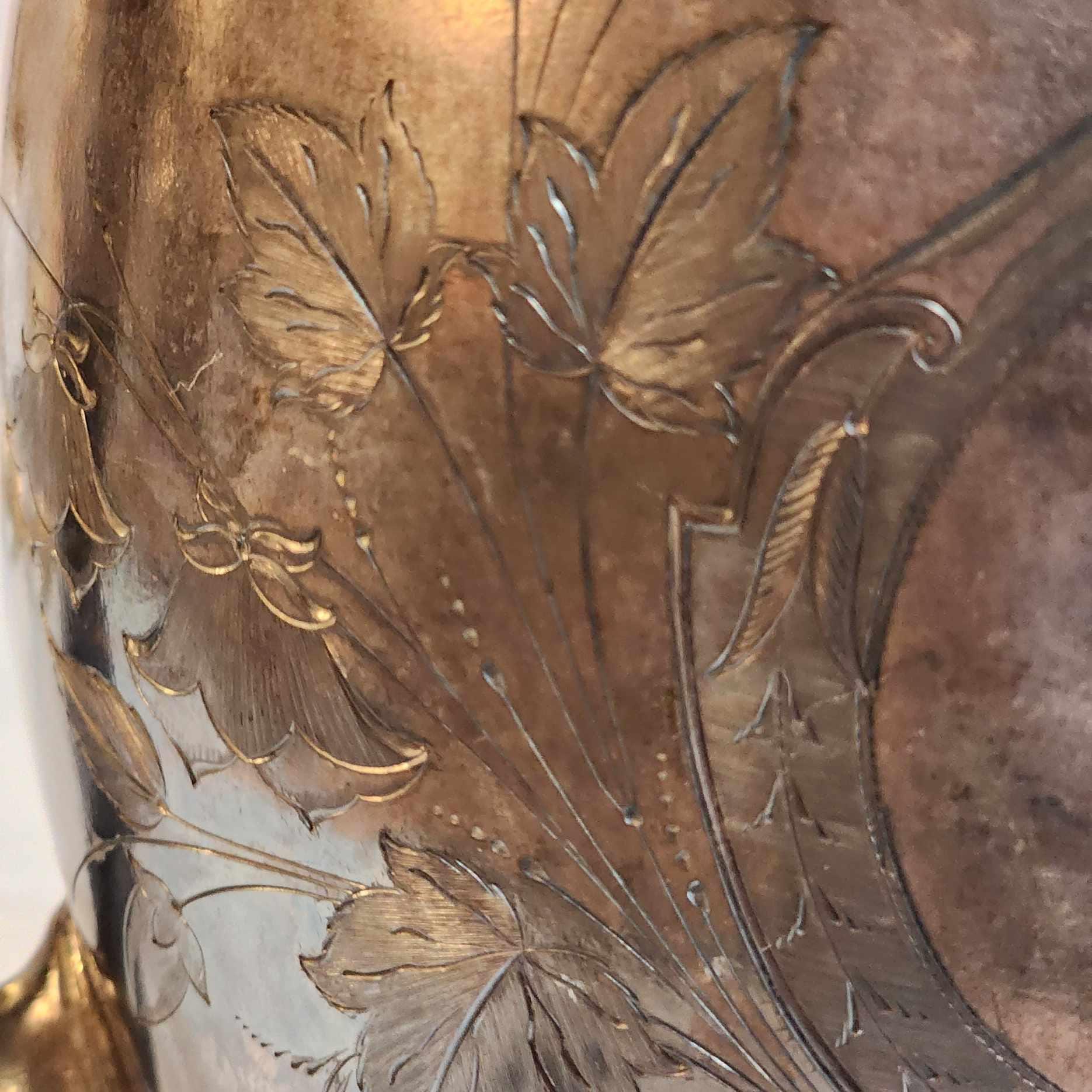 Antique 1854 JAS Stimpson Triple Plated Silver Plate Pitcher Carved Top ...