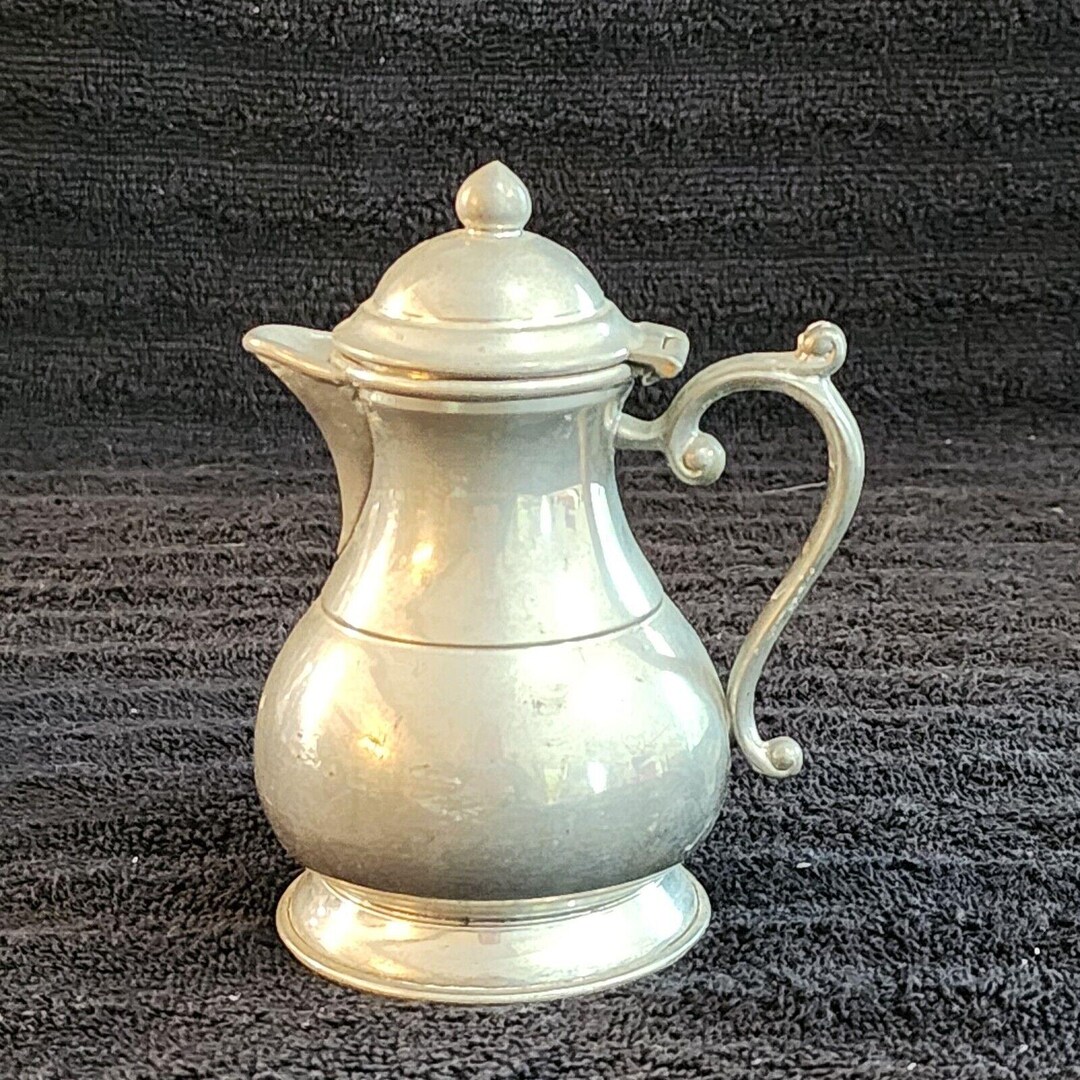 VINTAGE King's Quality Pewter Syrup/creamer by Trinac 5 Height - Etsy
