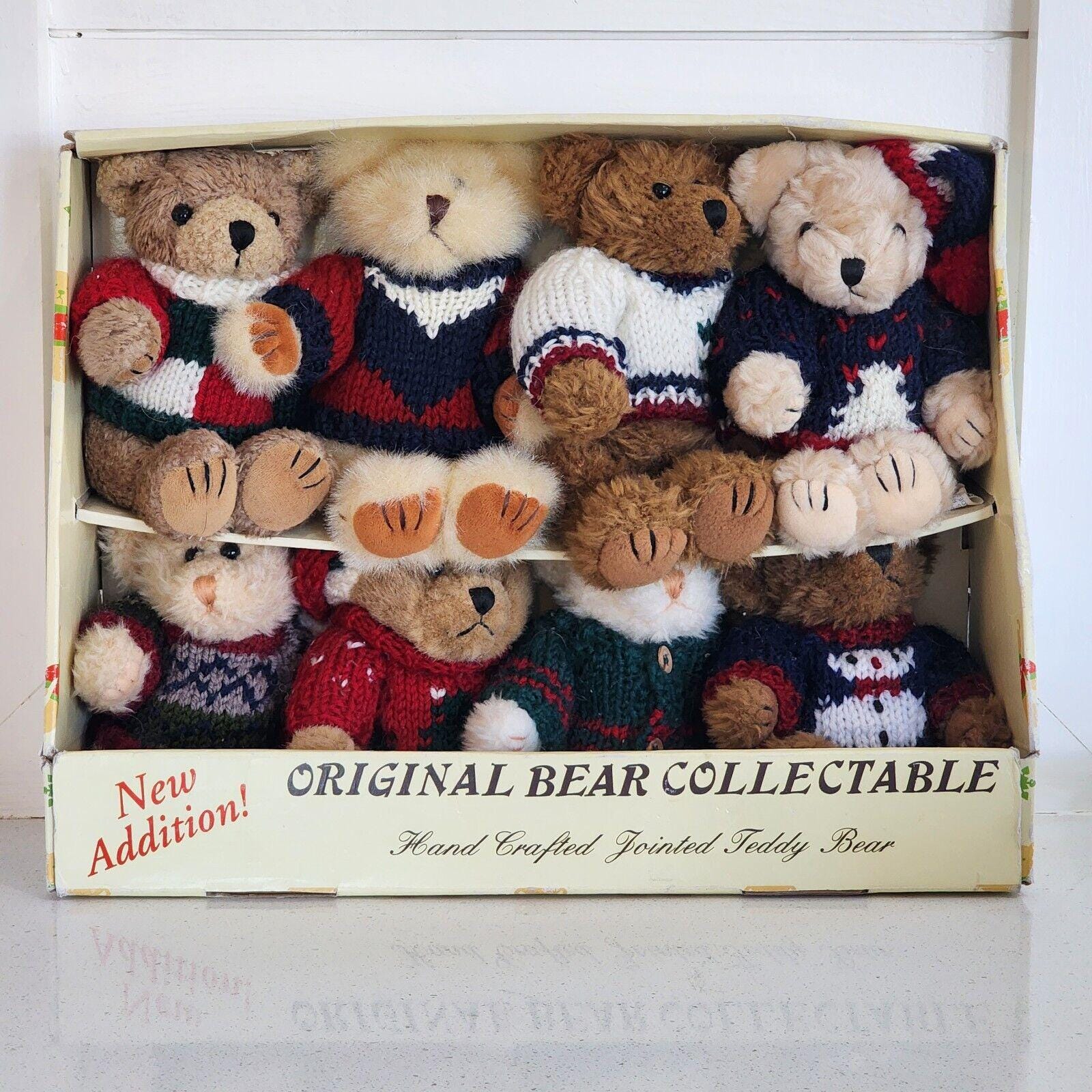 NEW in Box Jointed Teddy Bear Collection Chrisha Creations Toy or ...