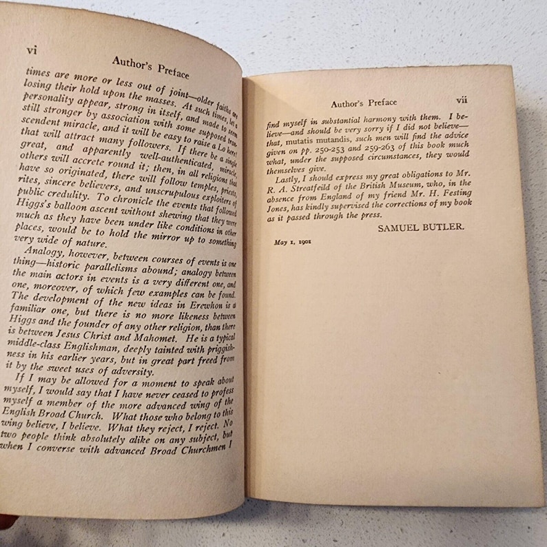 RARE - Erewhon Revisited Twenty Years Later - Samuel Butler - FIRST ...