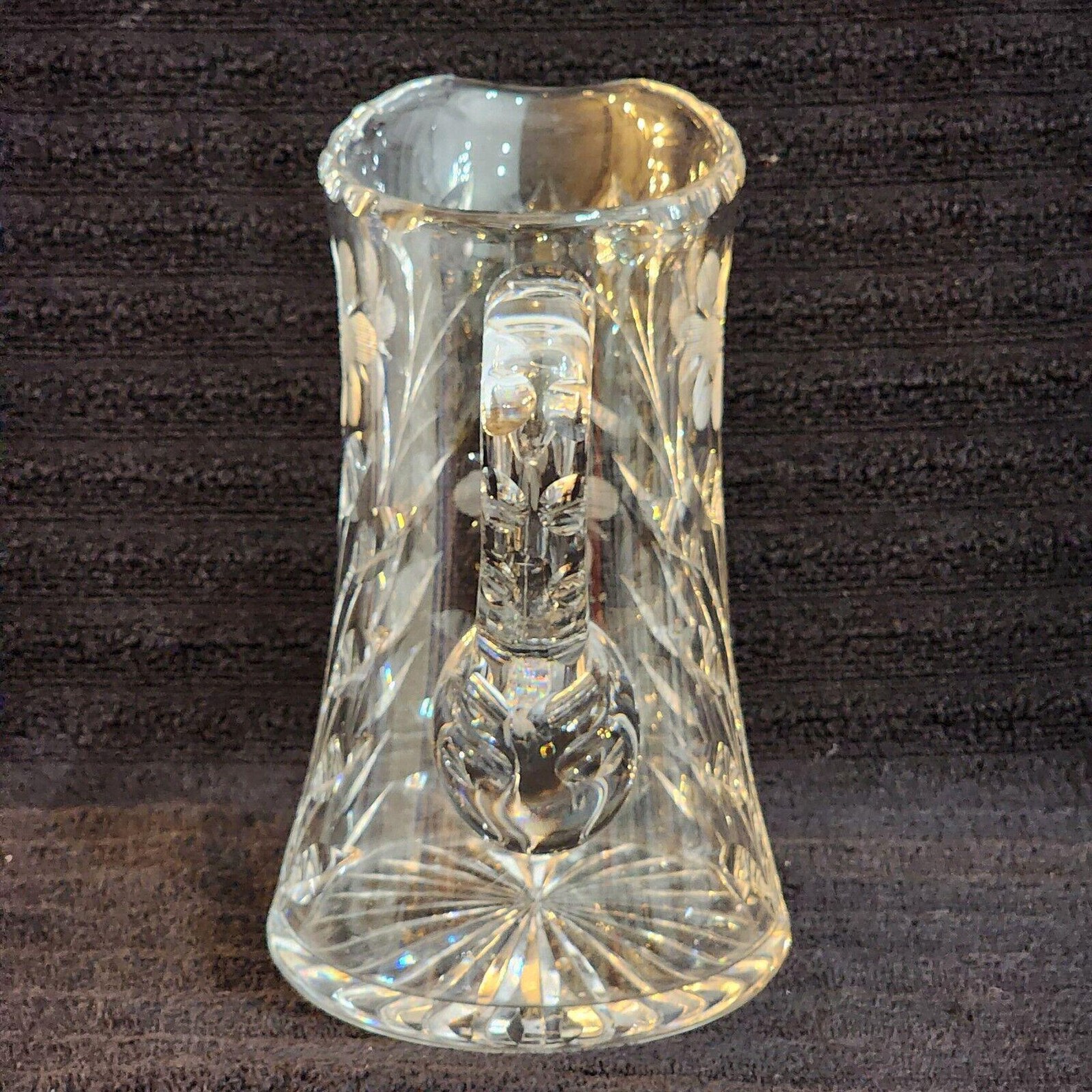 ABP Pitcher, American Brilliant Period Cut Glass, Roden Bros. Floral ...