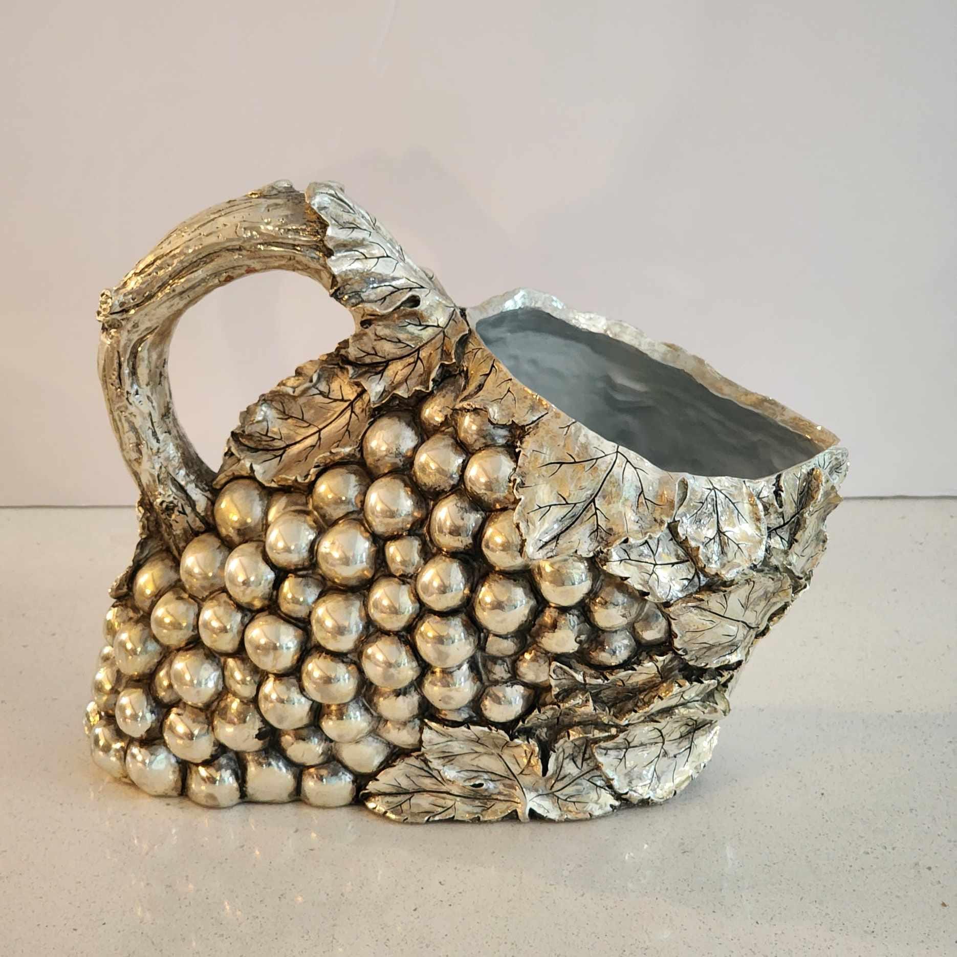 Silver Gilt Wine Bottle Holder / Server - Bunch of Grapes - Etsy