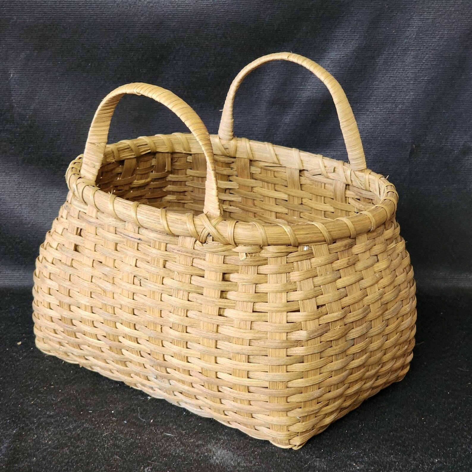 Gorgeous Handmade Shaker Style Woven Basket W/double Handles ...