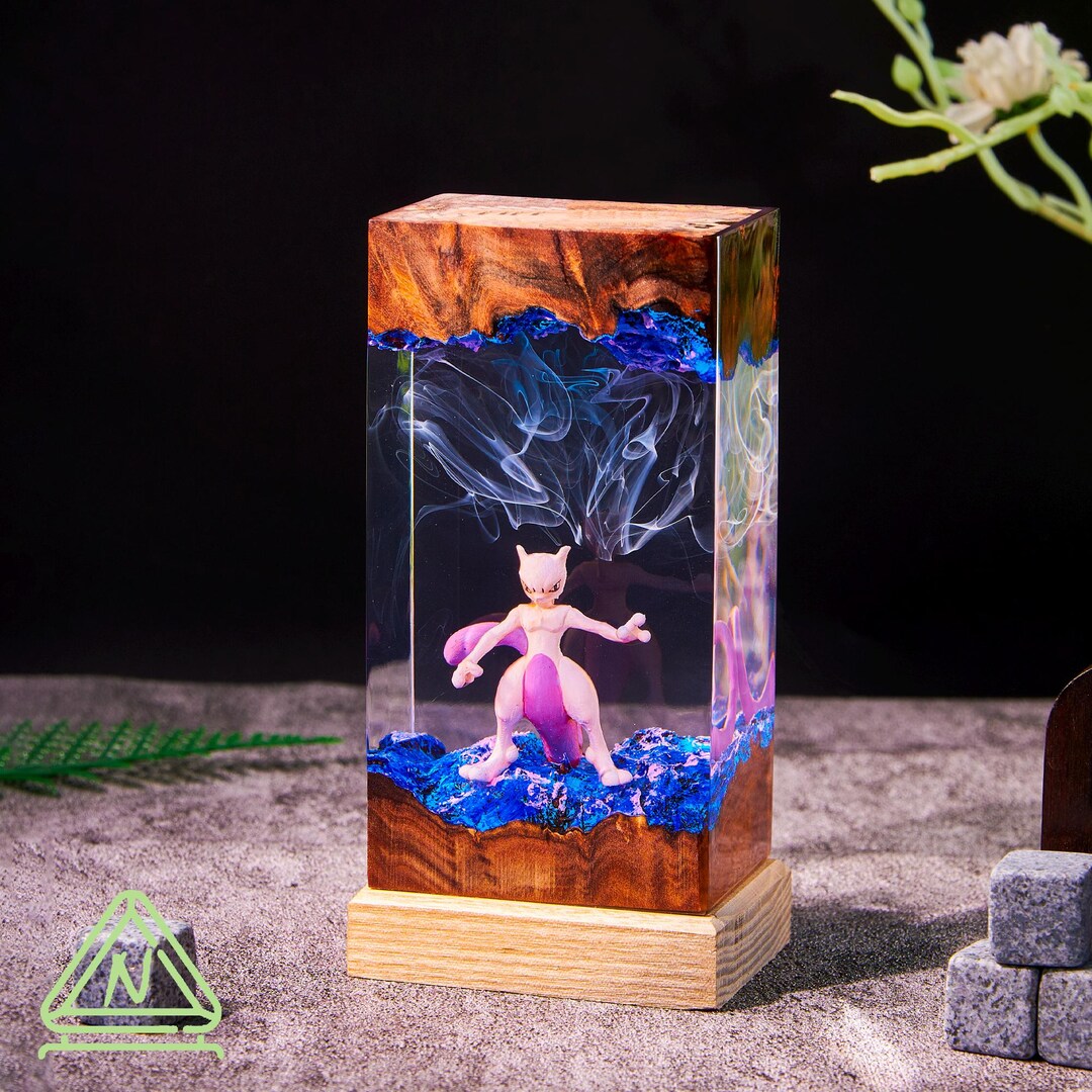 Resin Night Lamp, Resin Epoxy With LED Light, Unique Desk Lamp, Resin ...