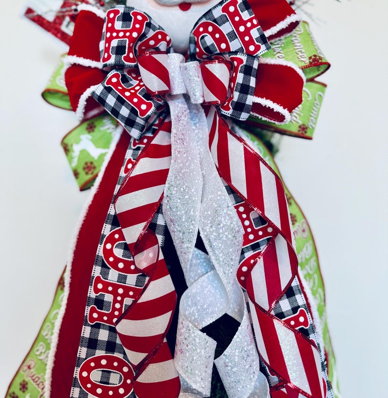 Santa & Reindeer Christmas Tree Topper – Festive Holiday Cheer - Etsy